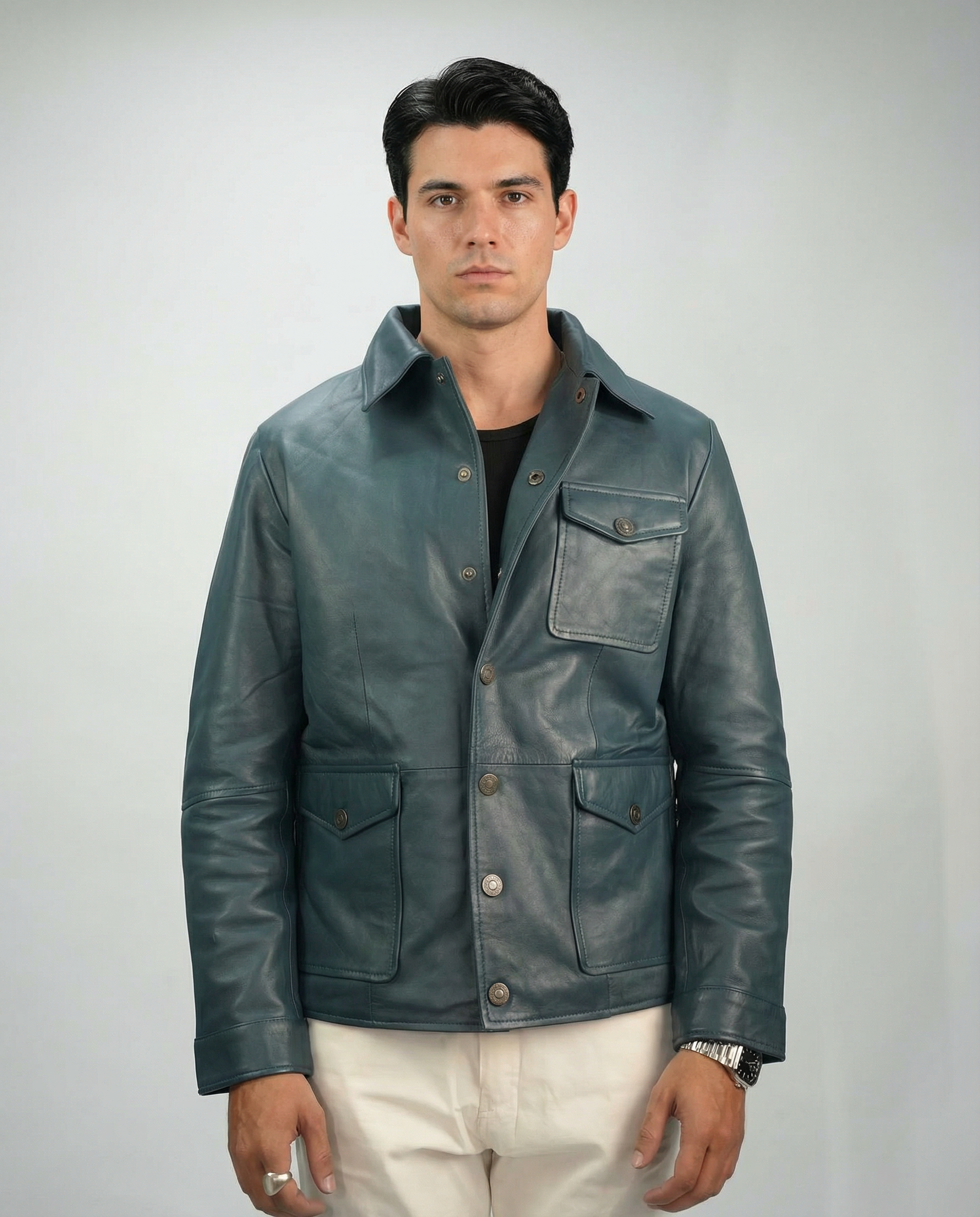 Deepwater Mist Jacket – Latest Men’s Luxury Leather Design- Helmnorth ...